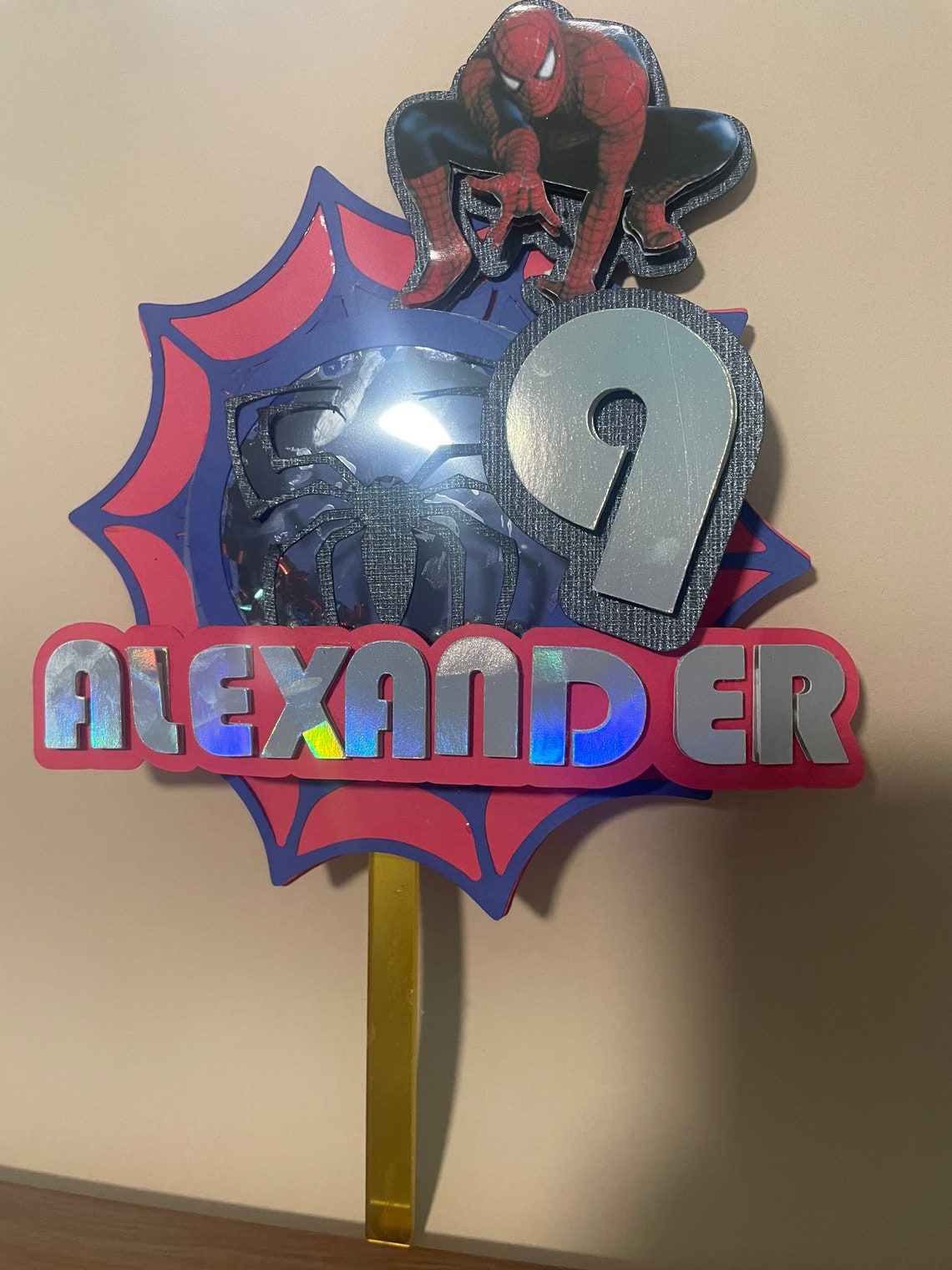 Spiderman Cake Topper Shaker / Shaker Cake Topper / Spider-man Cake ...