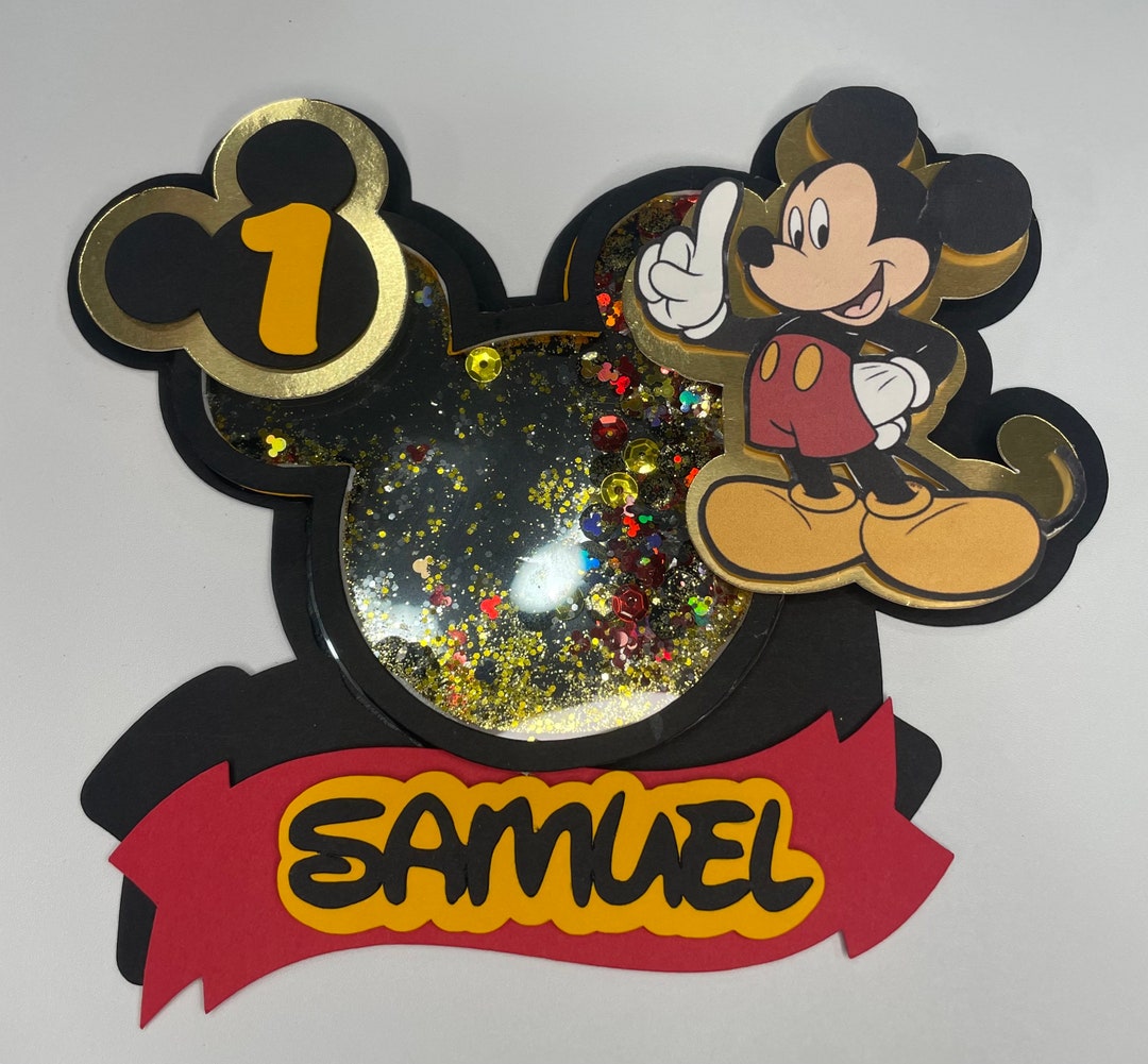 Mickey Cake Topper Shaker / Mickey Mouse / Cake Topper / Mickey Mouse ...