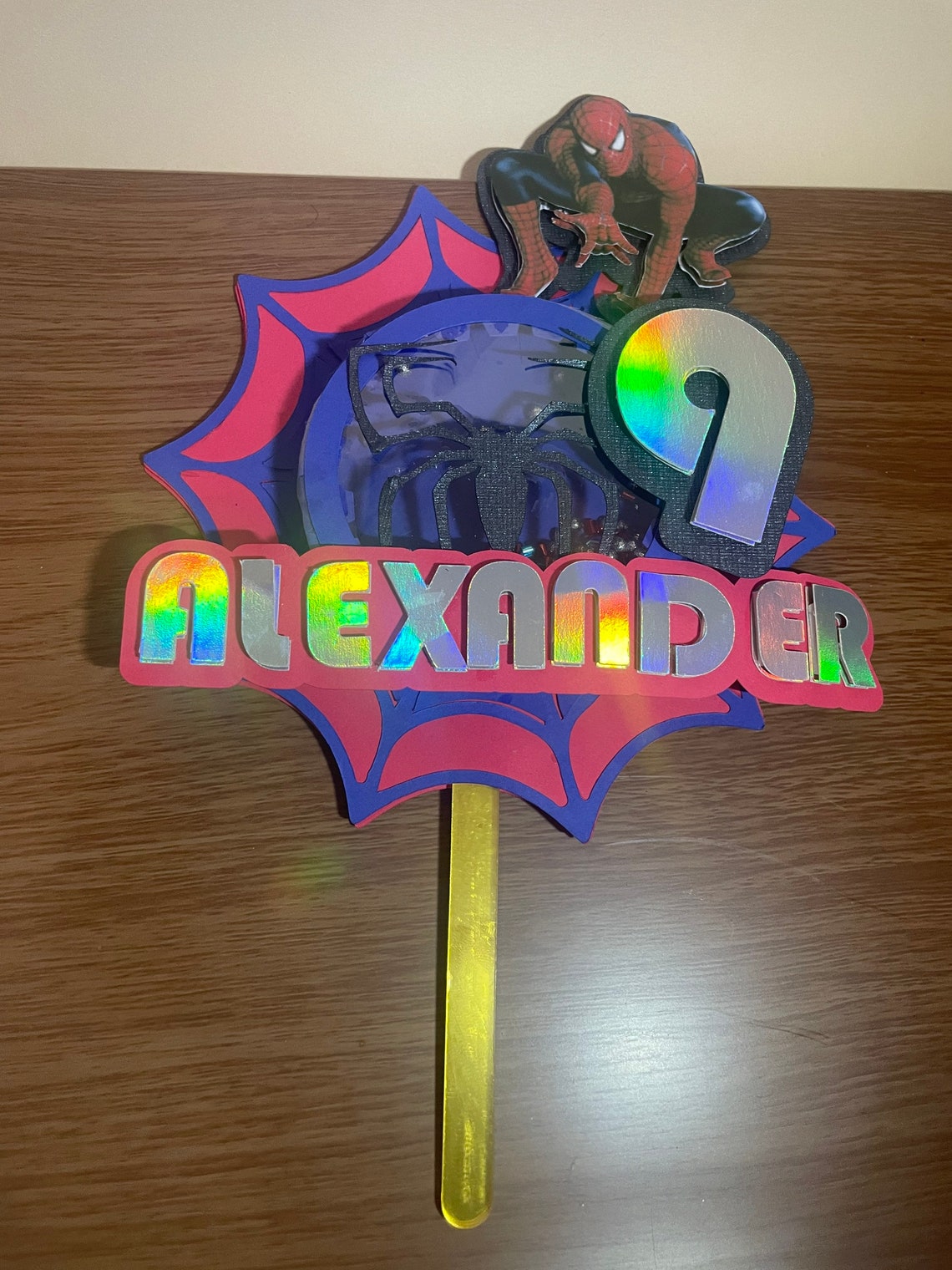 Spiderman Cake Topper Shaker / Shaker Cake Topper / Spider-man Cake ...