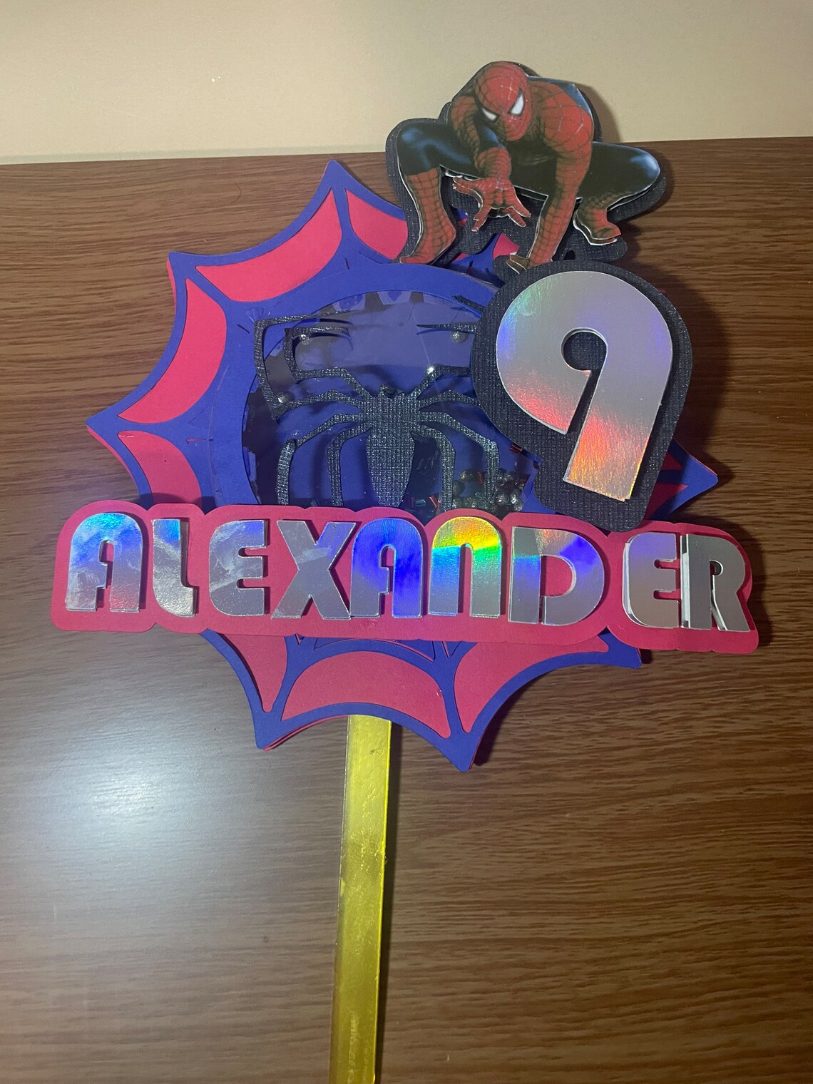 Spiderman Cake Topper Shaker / Shaker Cake Topper / Spider-man Cake ...