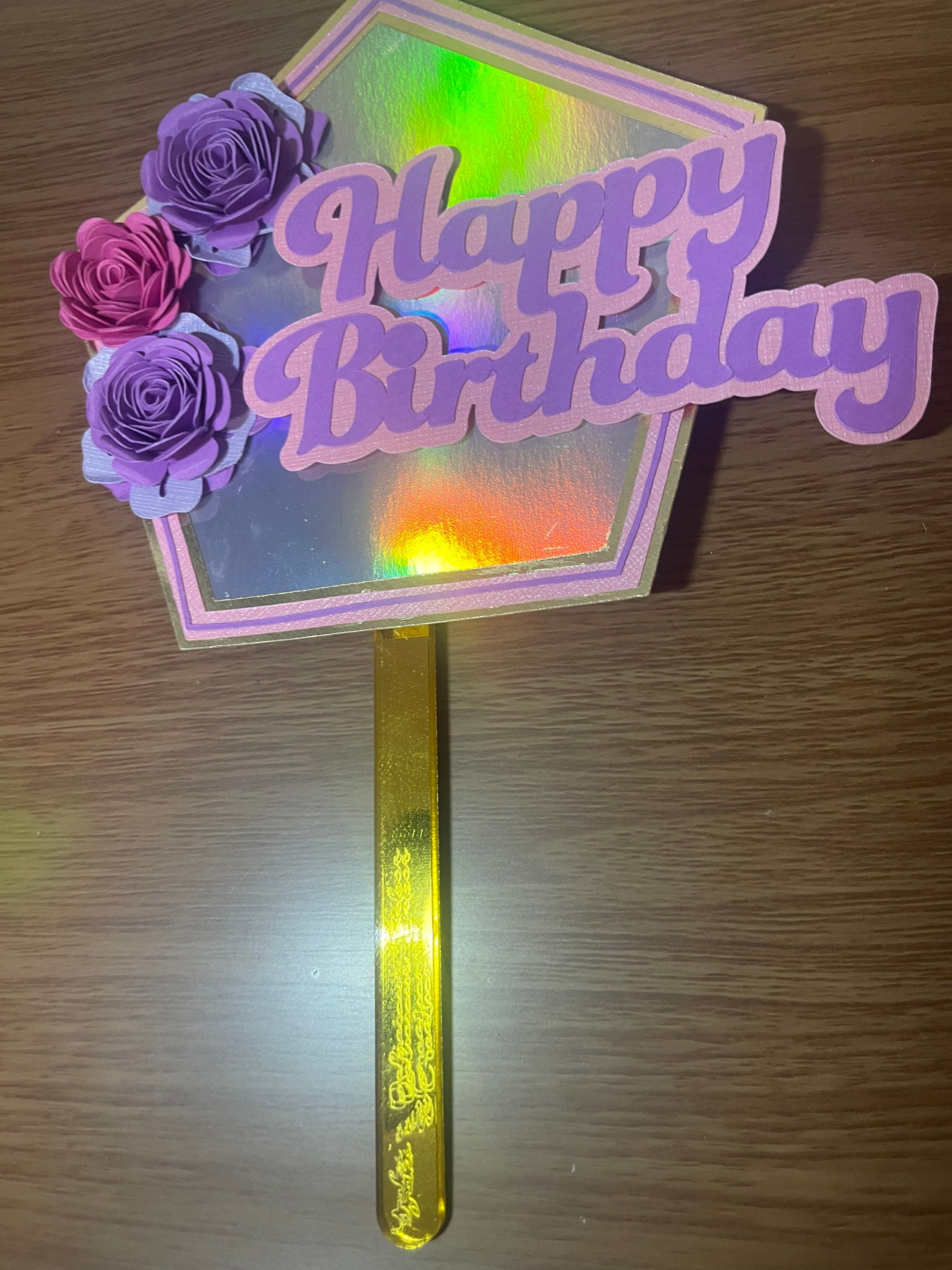 Happy Birthday Cake Tooper / Cake Topper / Party Cake Tooper / Birthday ...