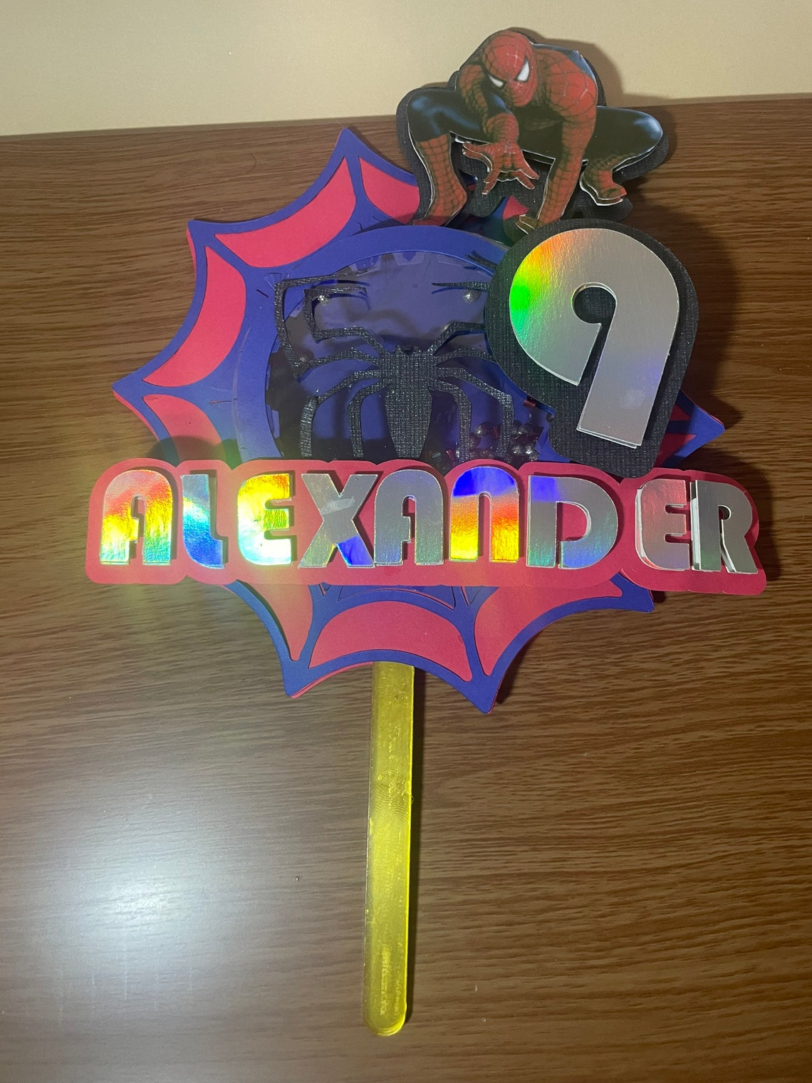 Spiderman Cake Topper Shaker / Shaker Cake Topper / Spider-man Cake ...