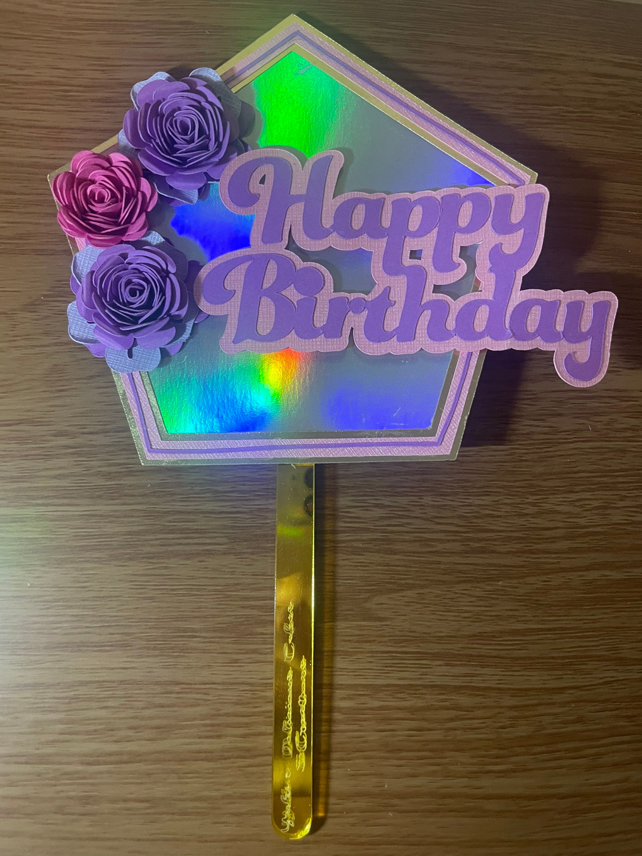 Happy Birthday Cake Tooper / Cake Topper / Party Cake Tooper / Birthday ...