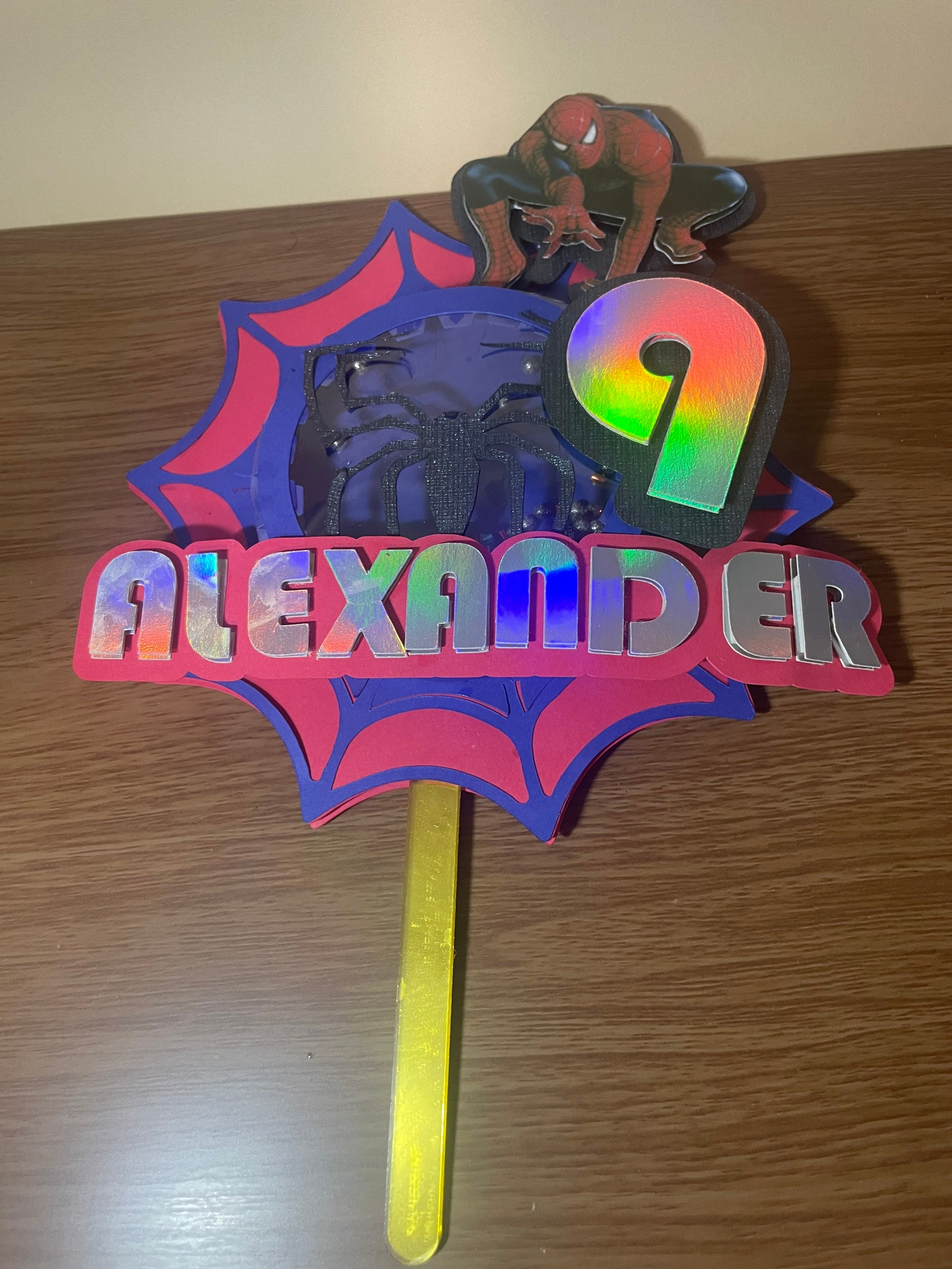 Spiderman Cake Topper Shaker / Shaker Cake Topper / Spider-man Cake ...