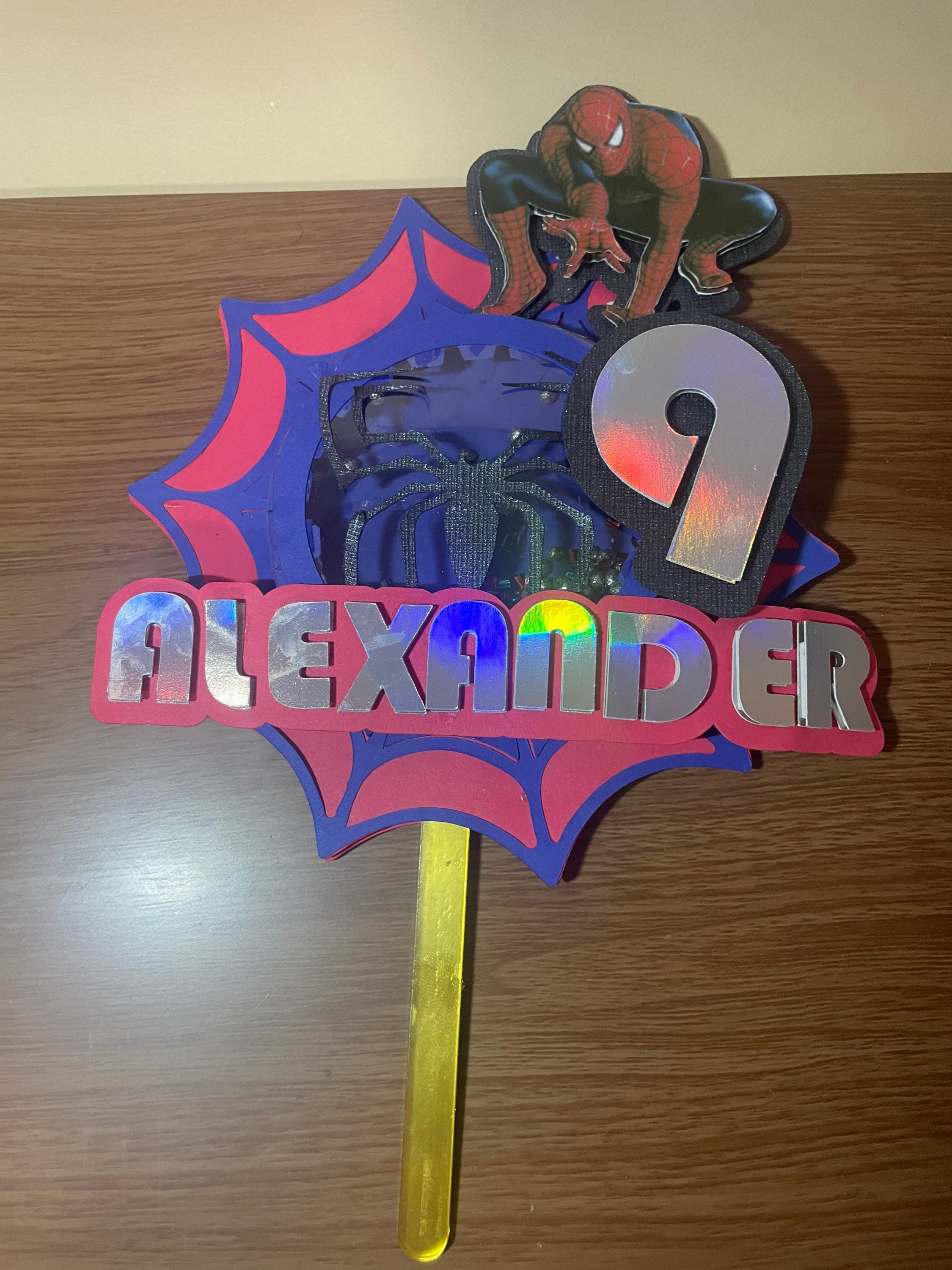 Spiderman Cake Topper Shaker / Shaker Cake Topper / Spider-man Cake ...