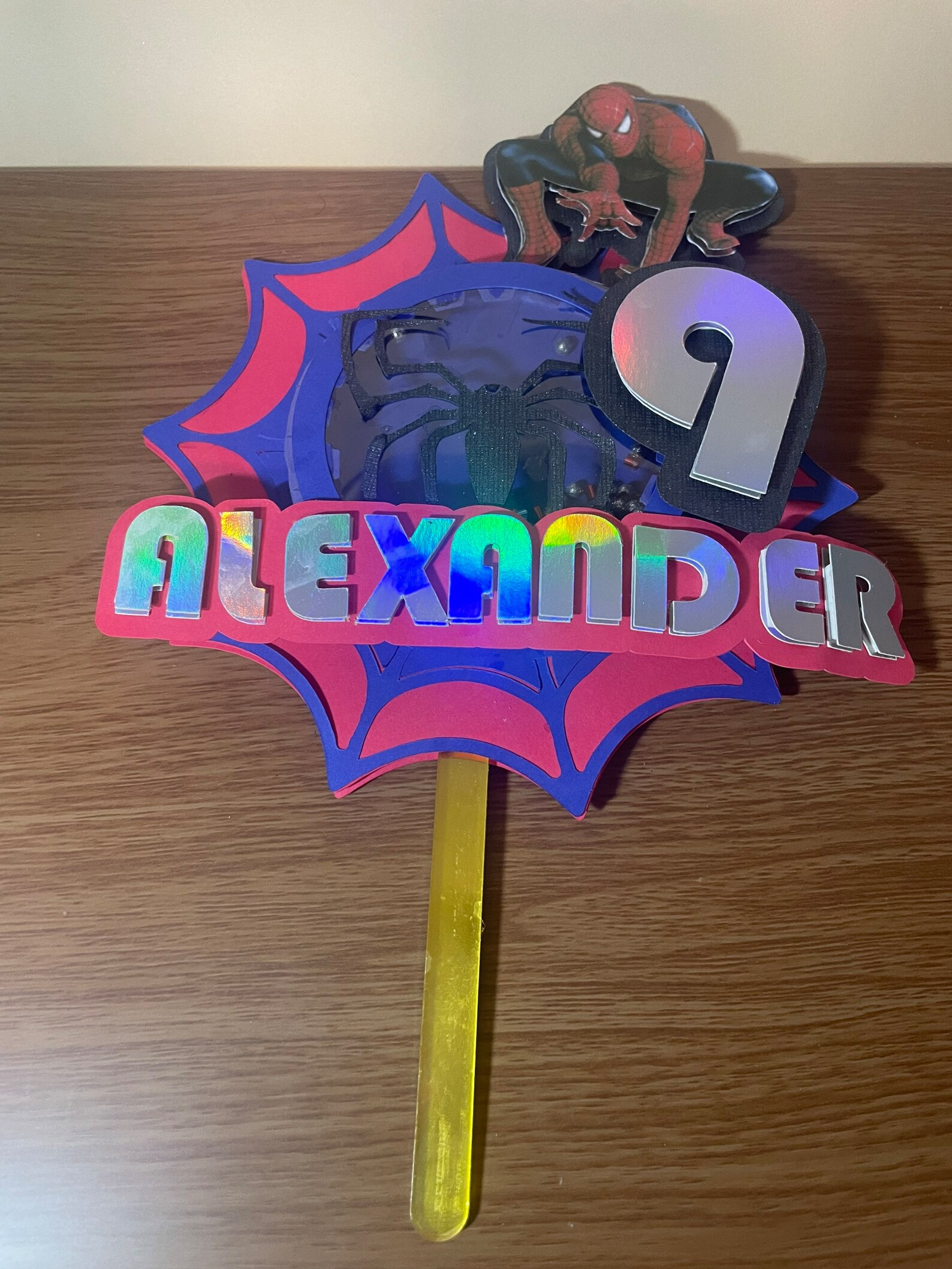 Spiderman Cake Topper Shaker / Shaker Cake Topper / Spider-man Cake ...