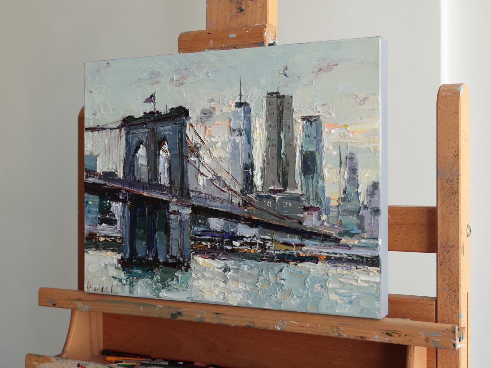 Brooklyn Bridge - New York City - Original Urban Landscape Painting ...
