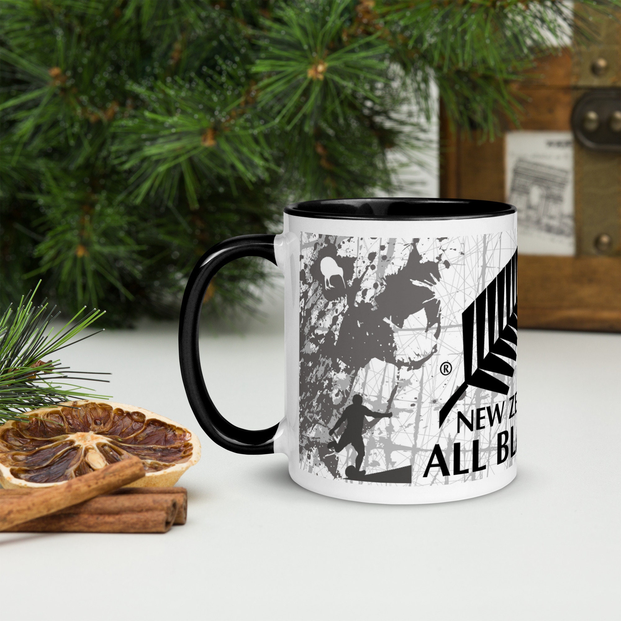 All Blacks Rugby Supporter Mug With Black Color Inside & Handle - Etsy