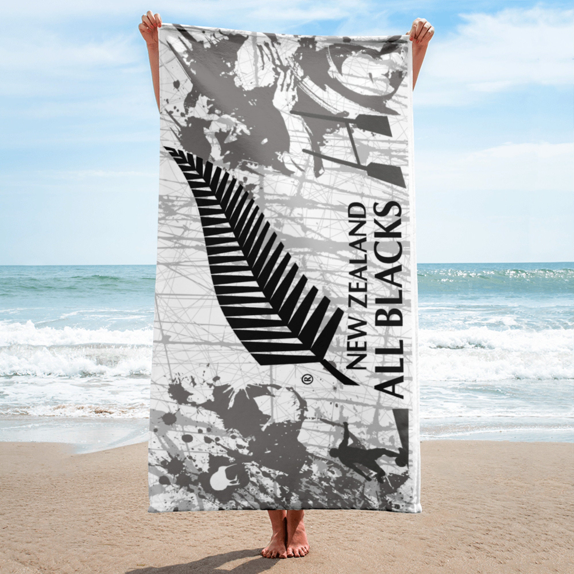 All Blacks Rugby Supporter Towel. New Zealand Rugby Fan - Etsy