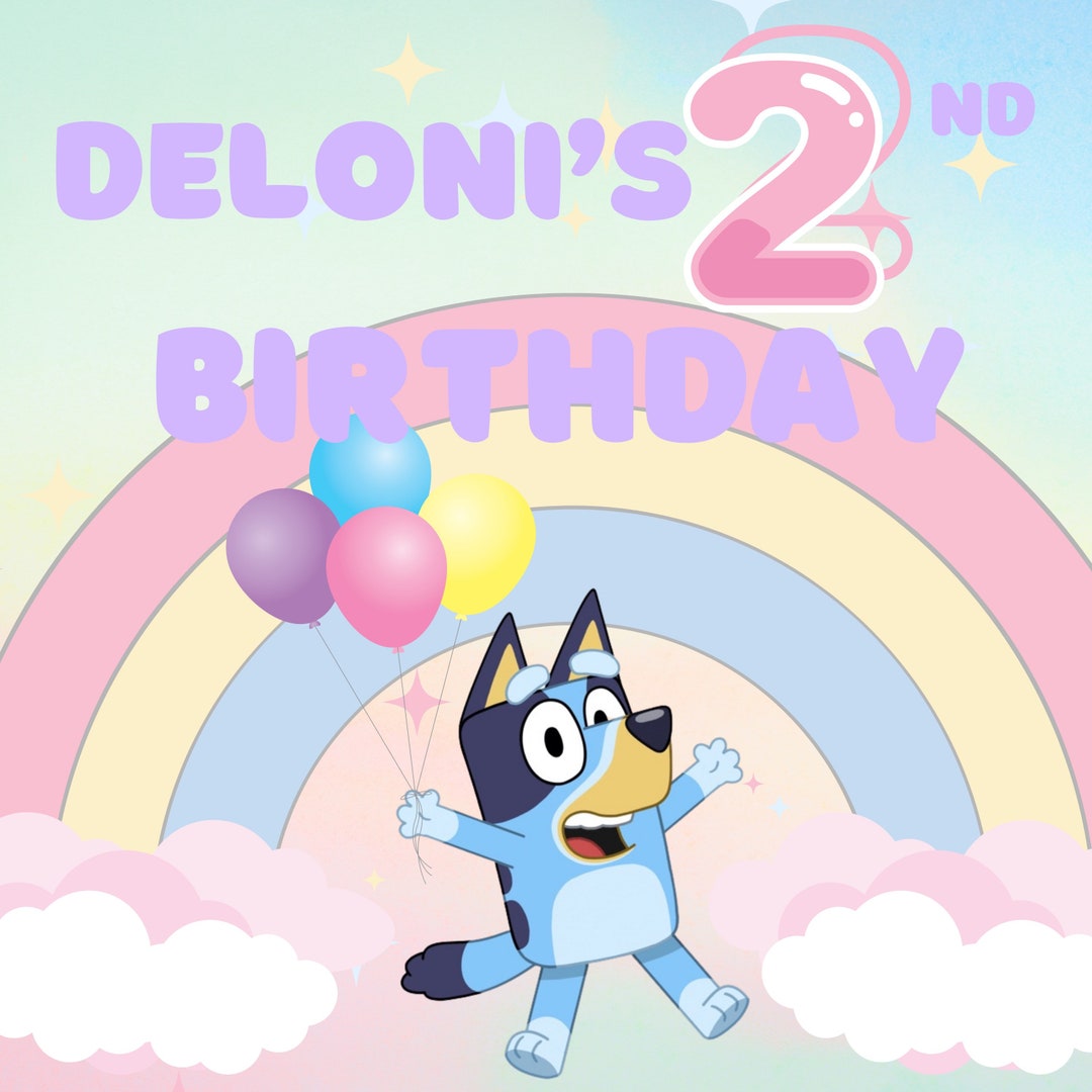 Bluey Party Backdrop - Etsy UK