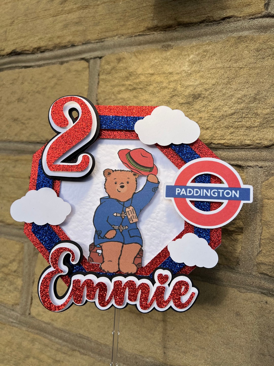 3D Paddington Personalised Cake Topper - Etsy Australia