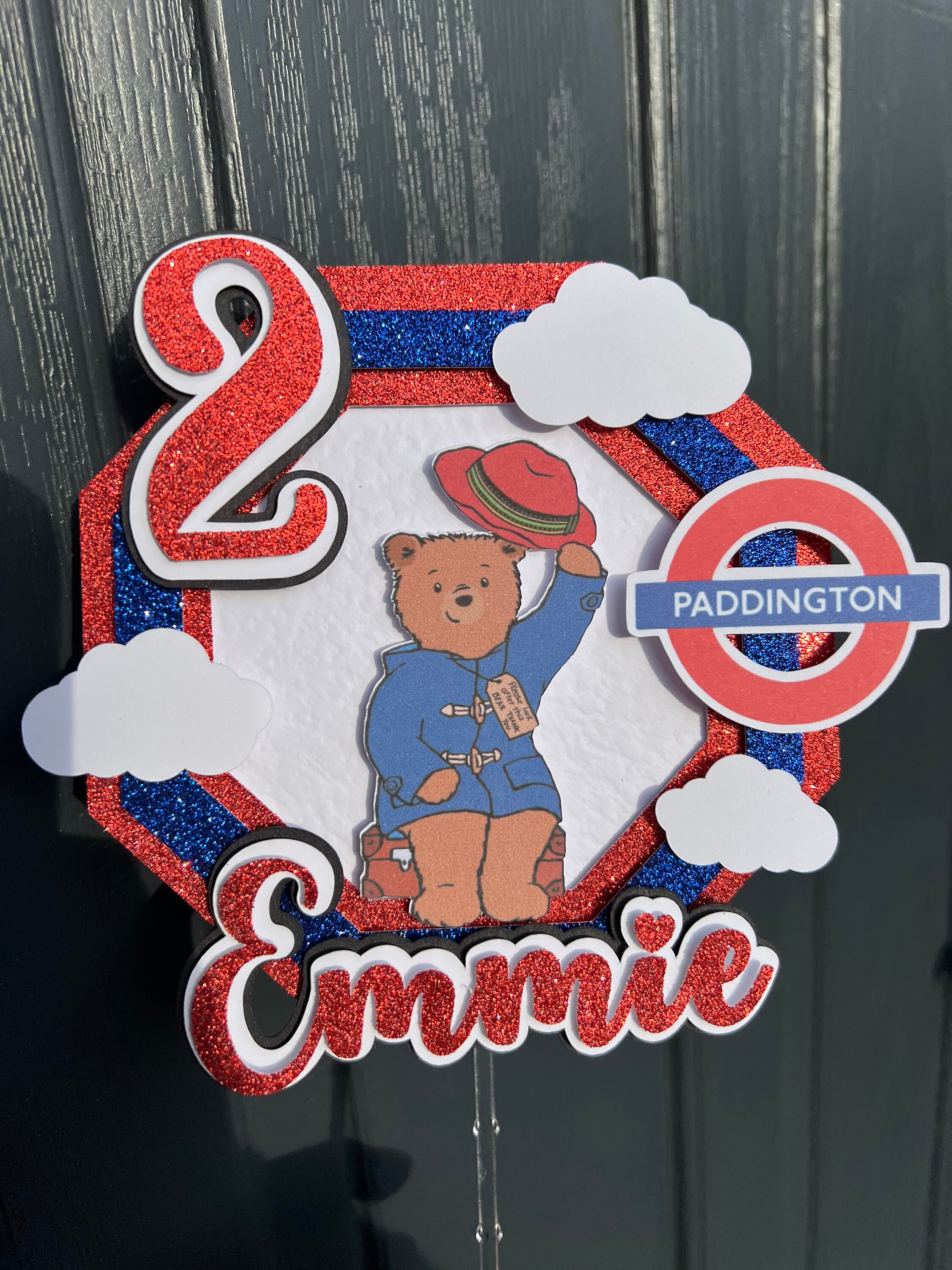 3D Paddington Personalised Cake Topper - Etsy Australia
