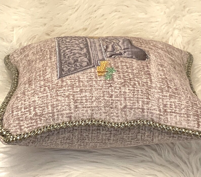 Hand-embroidered Babel's Lion Cushion Cover - Historical Babylonian ...