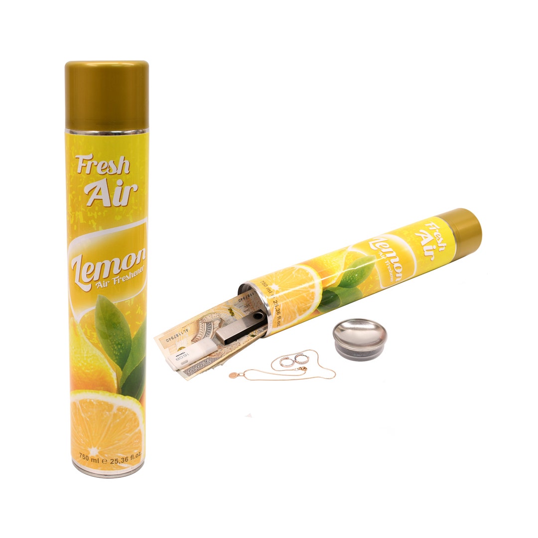 Large Stash Can Safe Aerosol Air Freshener Lemon Diversion Secure ...