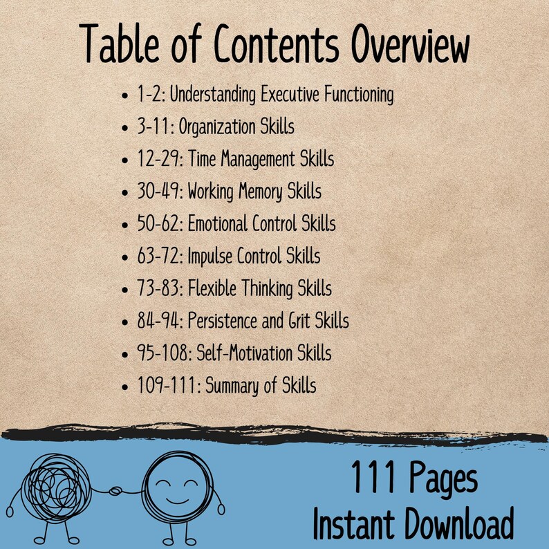 Executive Functioning for Teens Workbook - Etsy