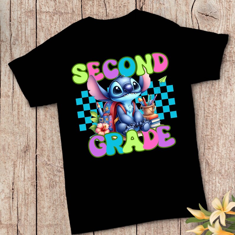 Back to School Stitch PNG | Grade Level Sublimation Design ...