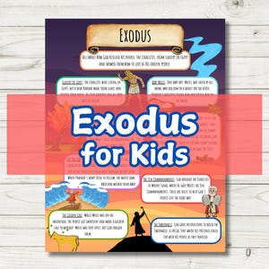 Exodus for Kids Printable - Bible Study Activity for Children - Etsy