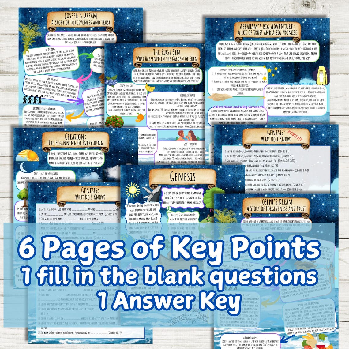 Genesis for Kids Printable - Bible Study Activity for Children - Etsy