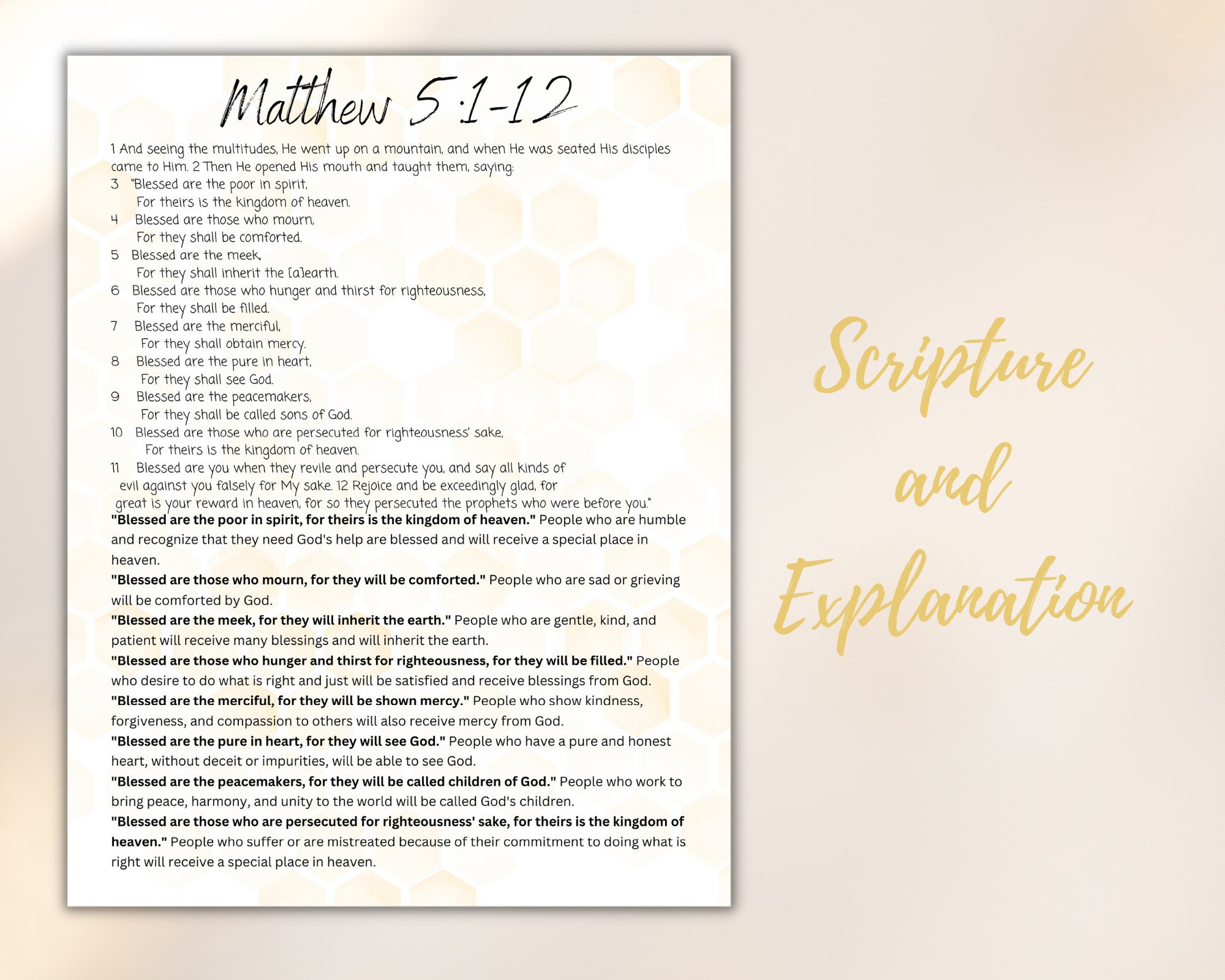 Beatitudes Lesson Plan for Children | Sunday School Worksheets | Church ...