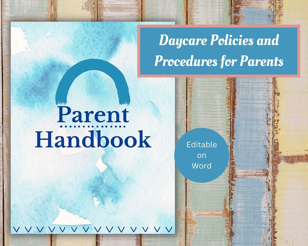 Daycare Parent Handbook | Editable Childcare Center Policies and ...