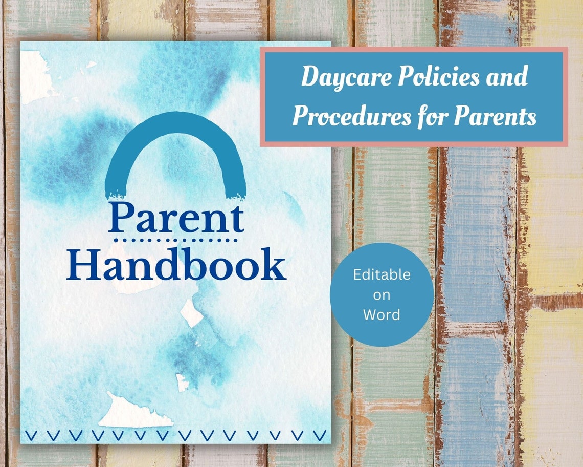 Daycare Parent Handbook | Editable Childcare Center Policies and ...
