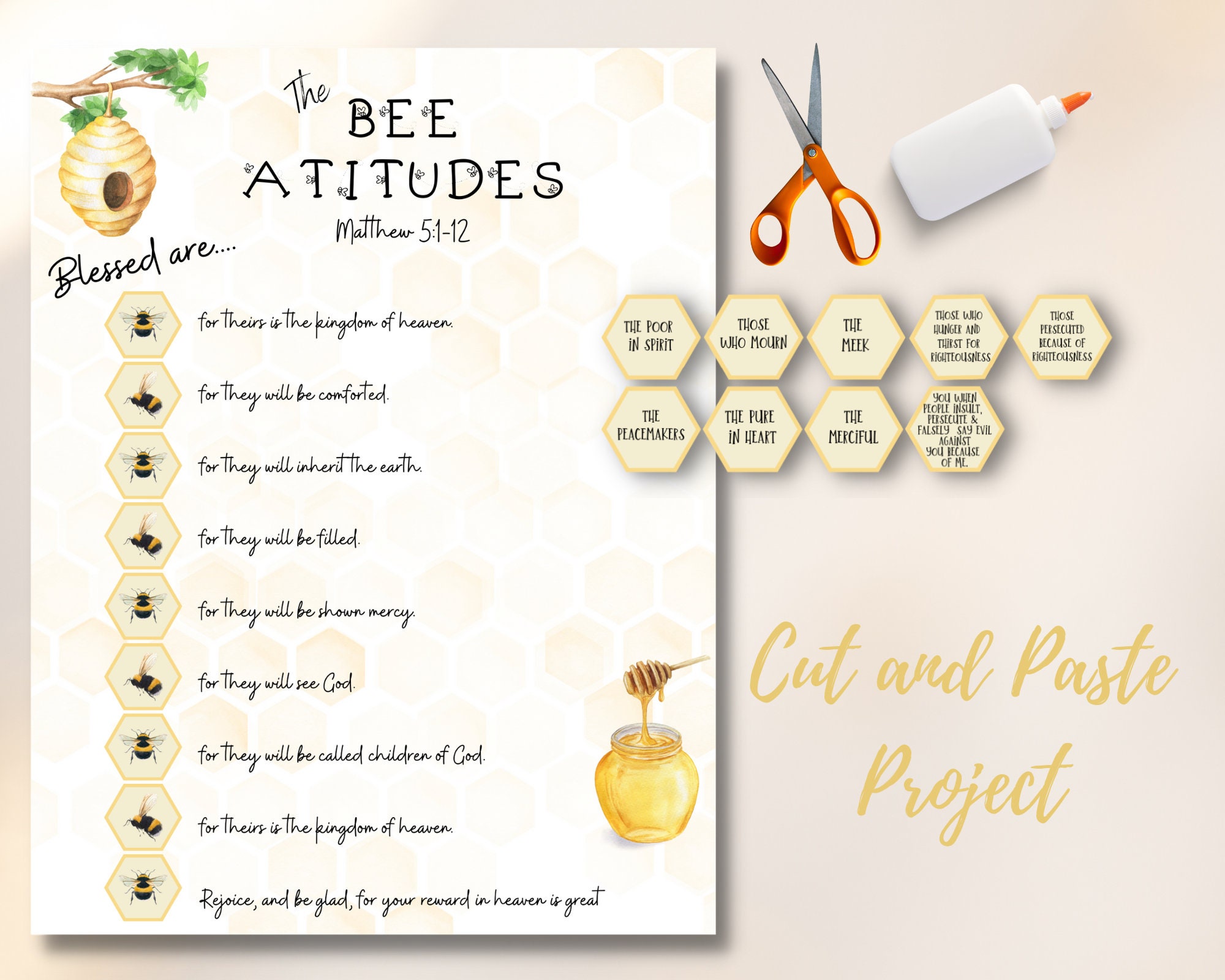 Beatitudes Lesson Plan for Children | Sunday School Worksheets | Church ...