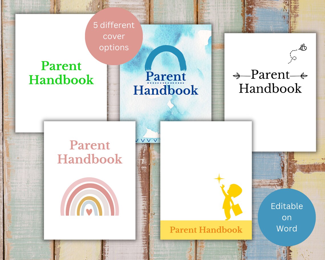Daycare Parent Handbook | Editable Childcare Center Policies and ...