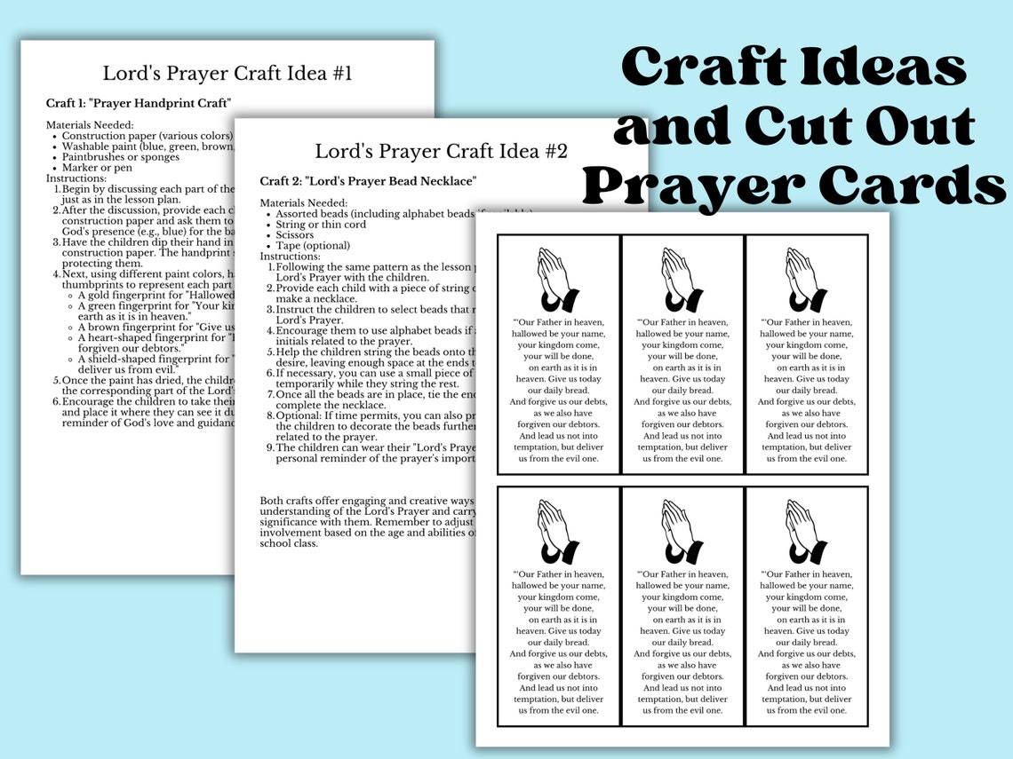 Lord's Prayer Lesson Plan for Children | Sunday School Worksheets ...