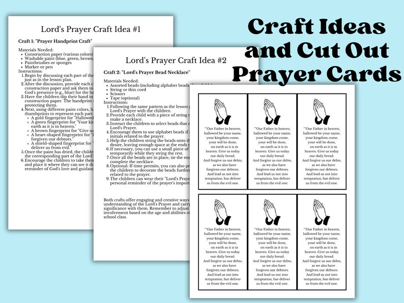 Lord's Prayer Lesson Plan for Children | Sunday School Worksheets ...