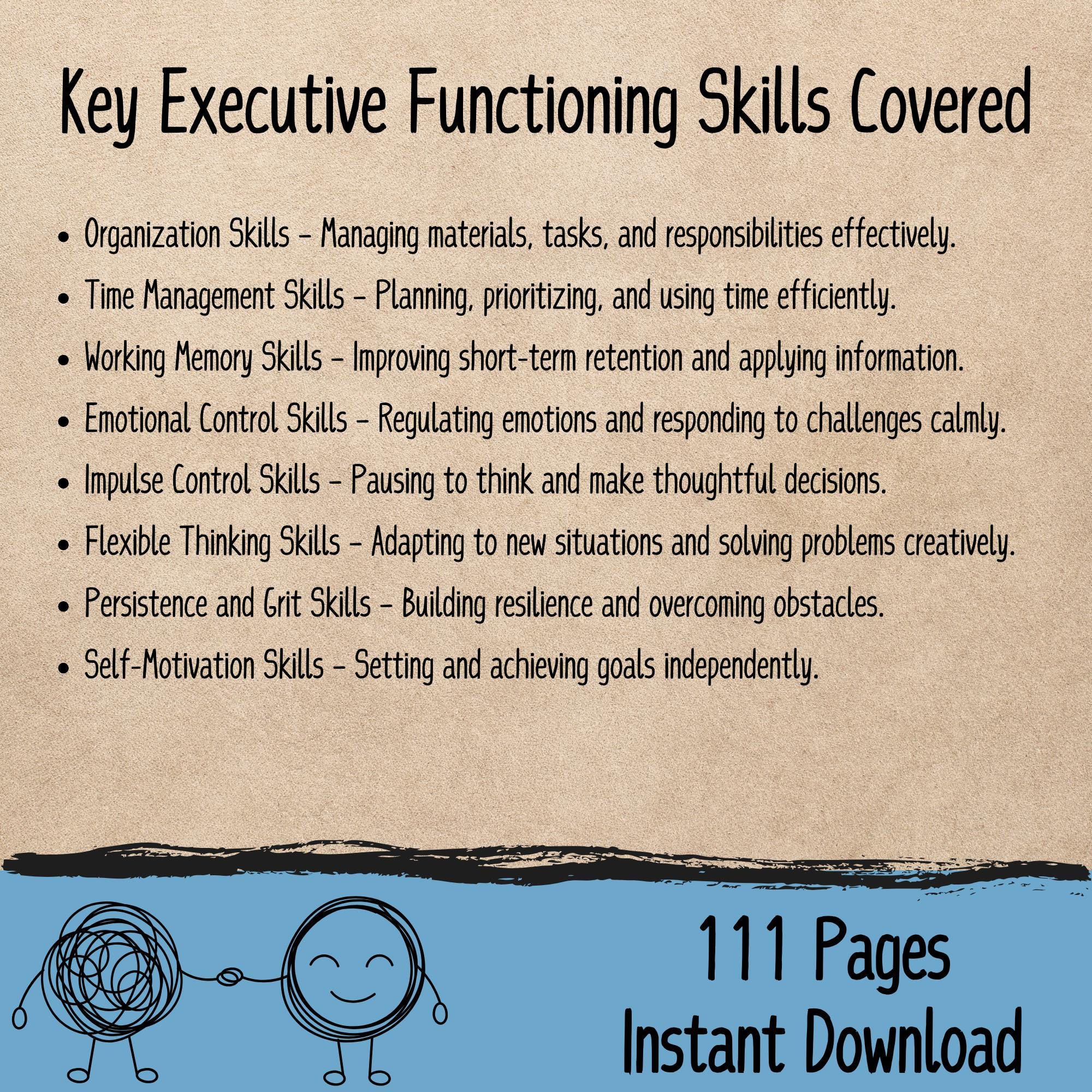 Executive Functioning for Teens Workbook - Etsy