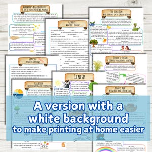 Genesis for Kids Printable - Bible Study Activity for Children - Etsy