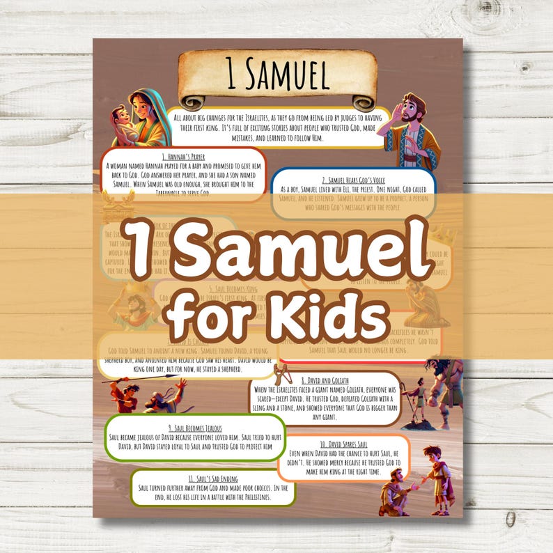 1 Samuel for Kids Printable - Bible Study Activity for Children - Etsy