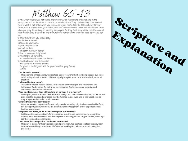 Lord's Prayer Lesson Plan for Children | Sunday School Worksheets ...