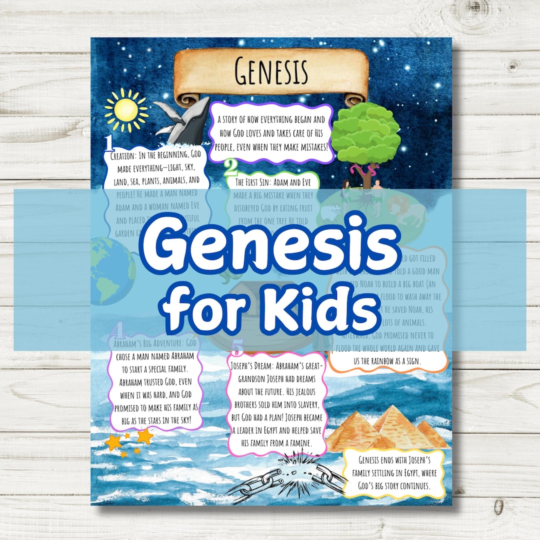 Genesis for Kids Printable - Bible Study Activity for Children - Etsy