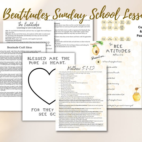 Beatitudes Lesson for Kids - Etsy
