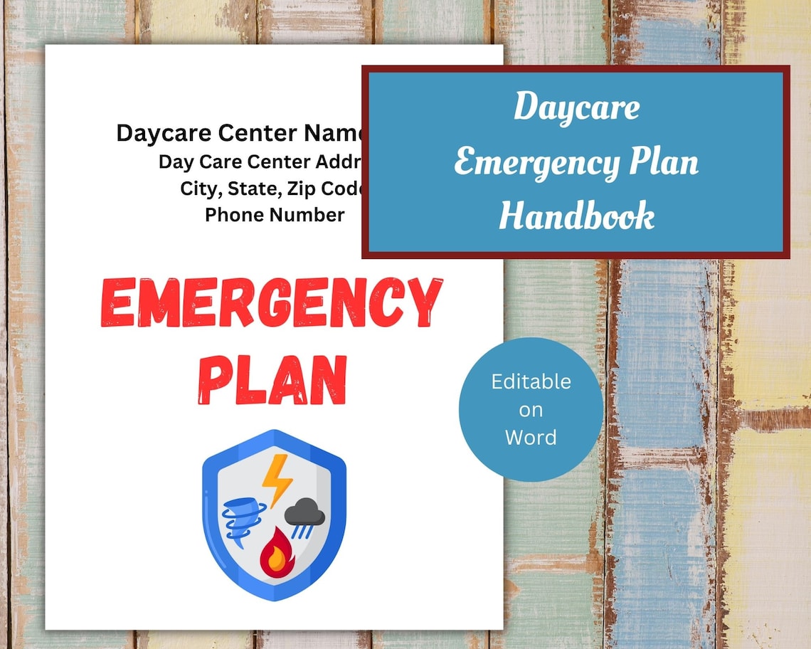 Daycare Emergency Plans | Editable Childcare Emergency Plans Handbook ...