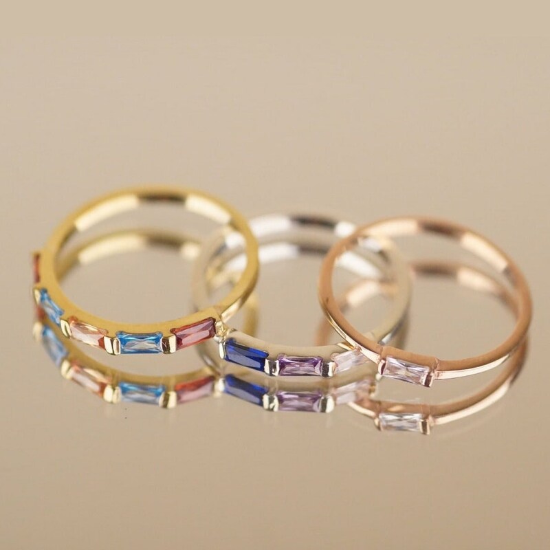 Baguette Ring - Etsy