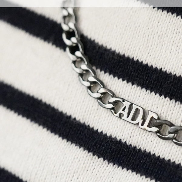 Mens Gold Initial Chains - Etsy