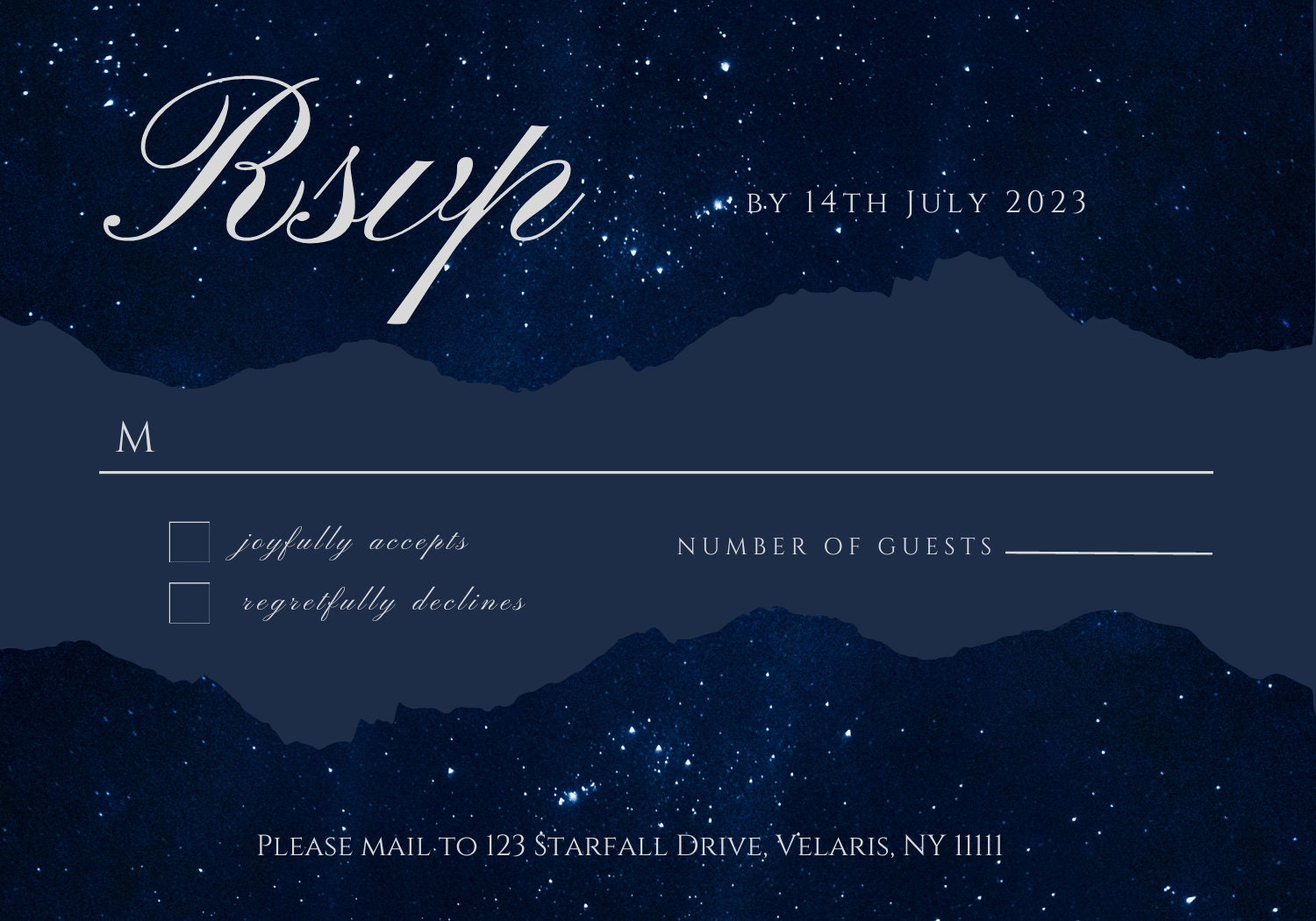 Wedding Invitation - ACOTAR Inspired - With RSVP and Details - Etsy