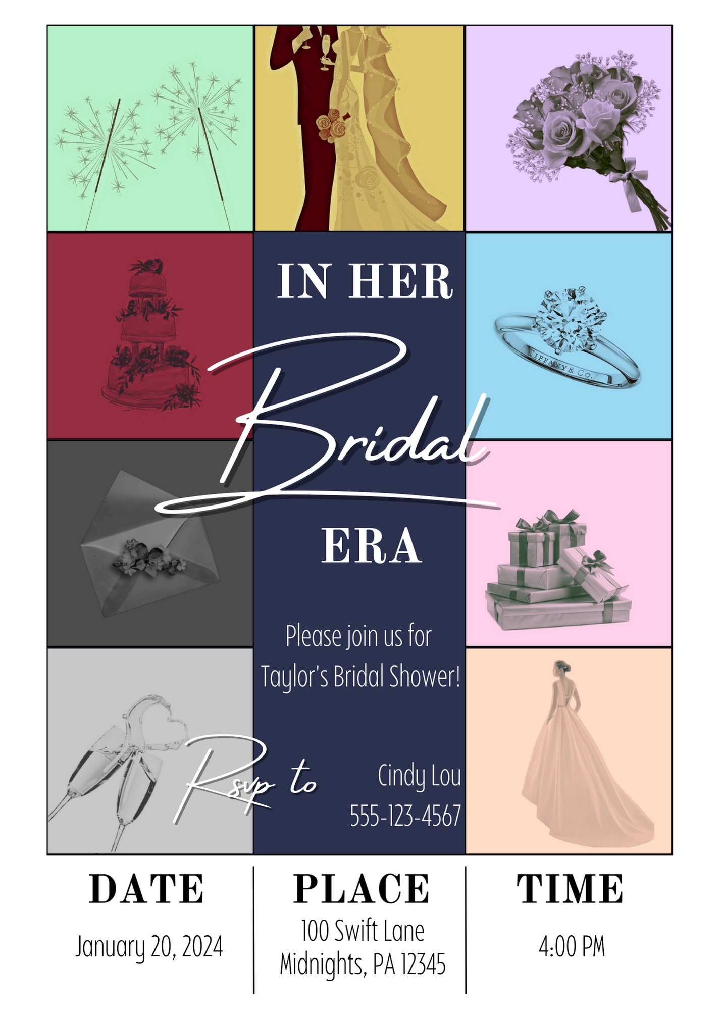 Bridal Shower Invitation Eras Tour Themed - Etsy
