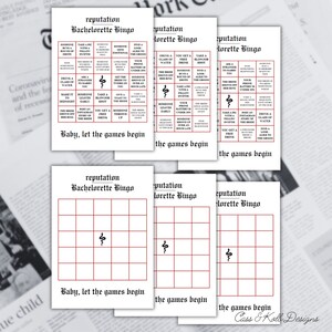 Reputation Bachelorette Bingo – Taylor Swift – Customizable Template - Etsy