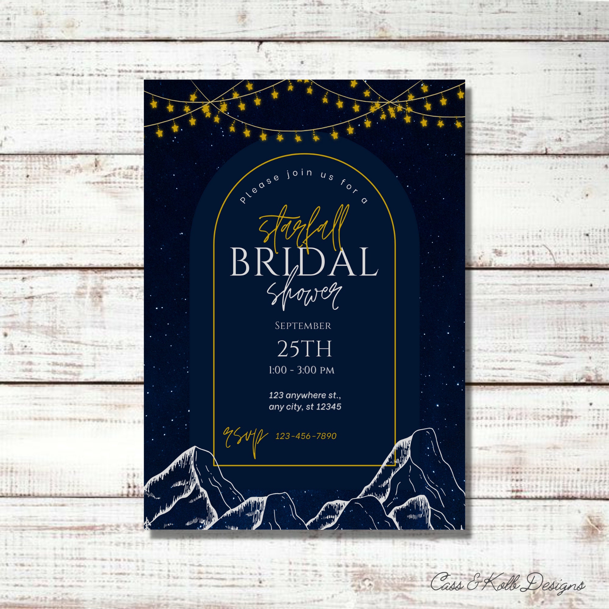 Bridal Shower Invitation ACOTAR Starfall Inspired (Download Now) - Etsy
