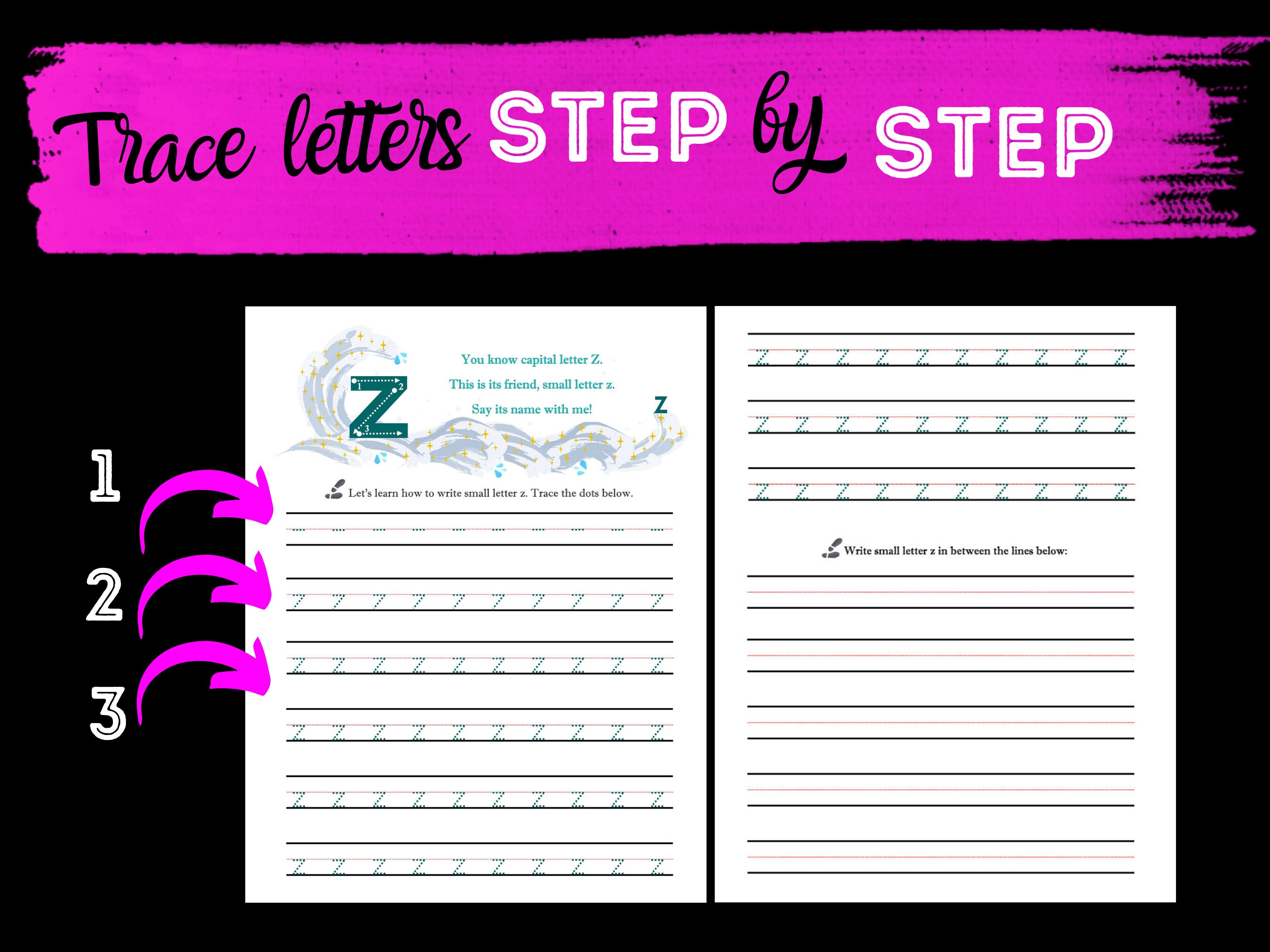 Printable Alphabet Workbook Small-lowercase Letters - Etsy
