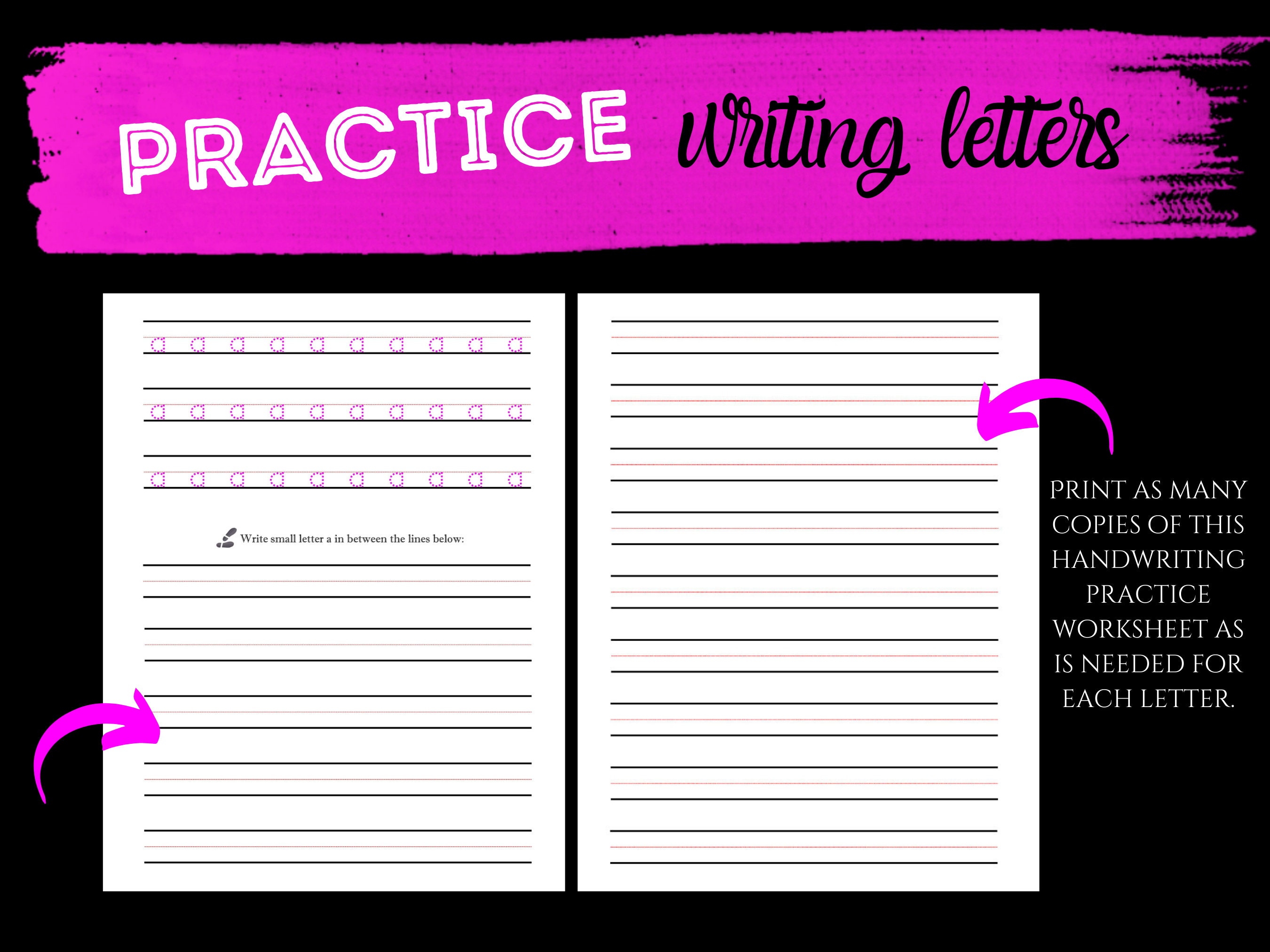 Printable Alphabet Workbook Small-lowercase Letters - Etsy