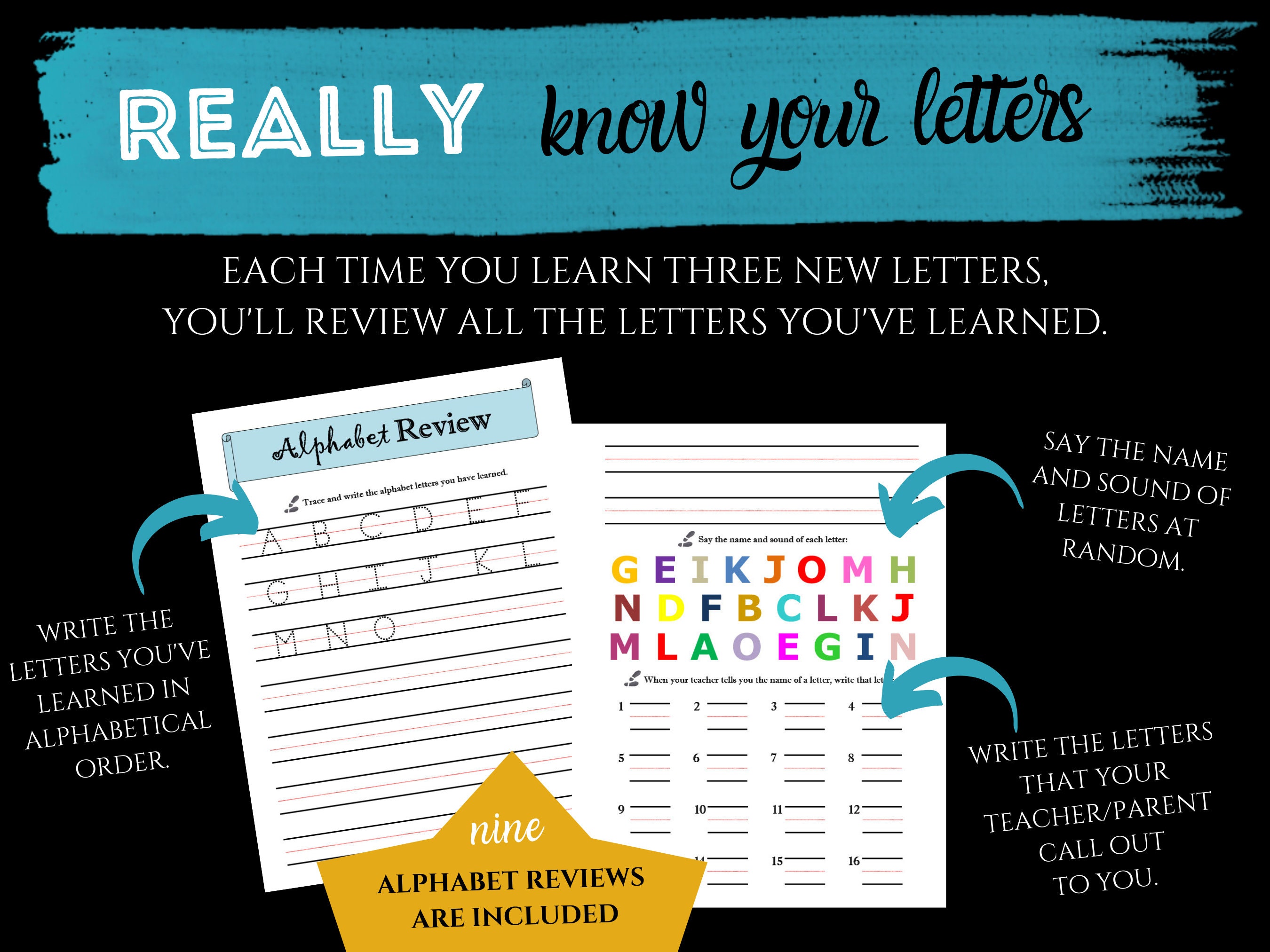 Printable Alphabet Workbook | Capital-uppercase Letters | Tracing ...