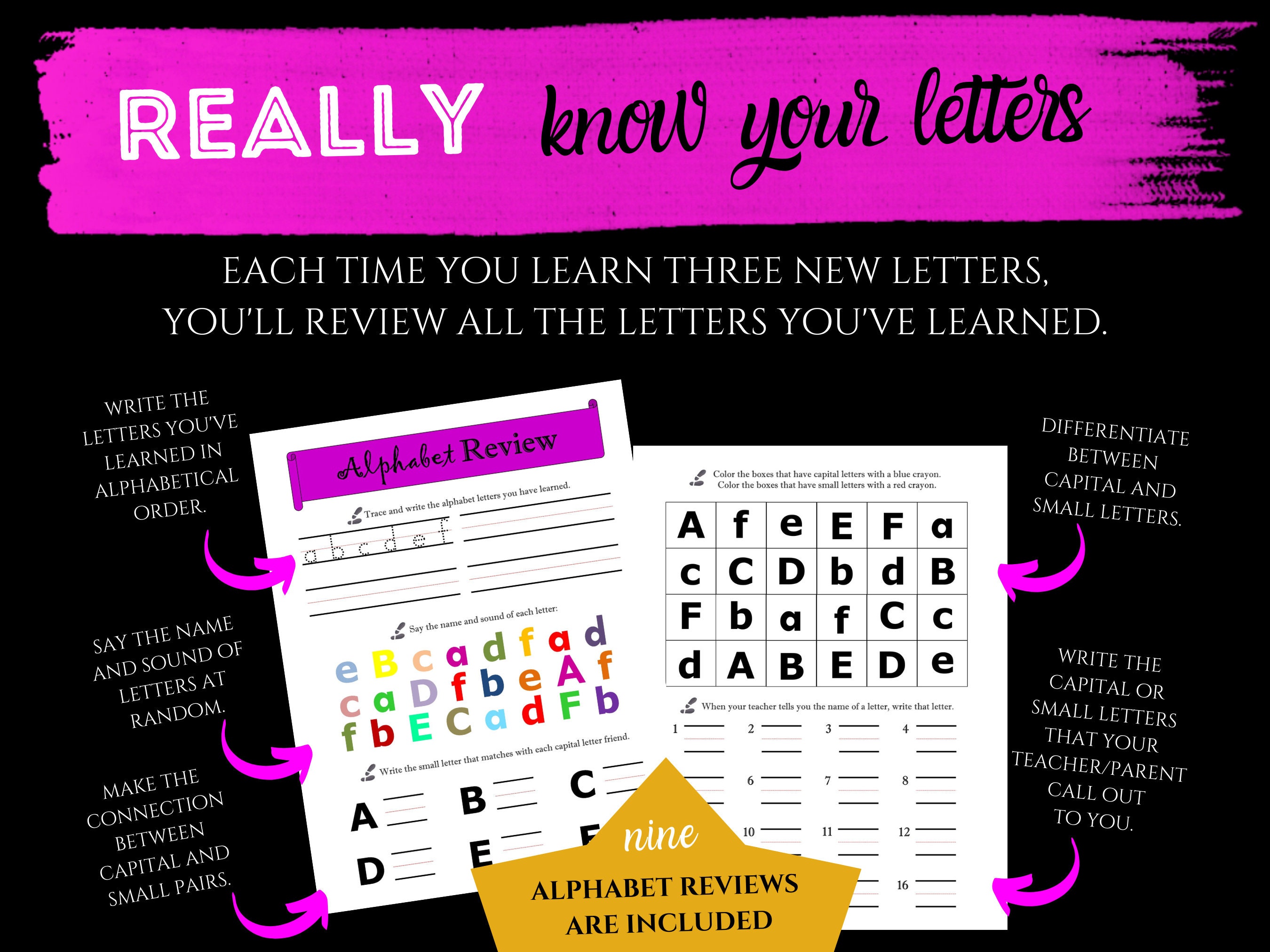 Printable Alphabet Workbook Small-lowercase Letters - Etsy