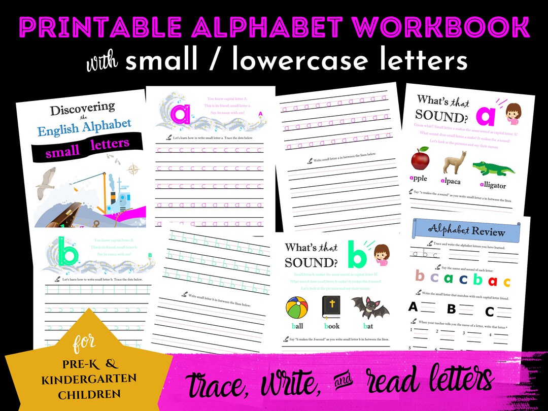 Printable Alphabet Workbook | Small-lowercase Letters | Tracing ...