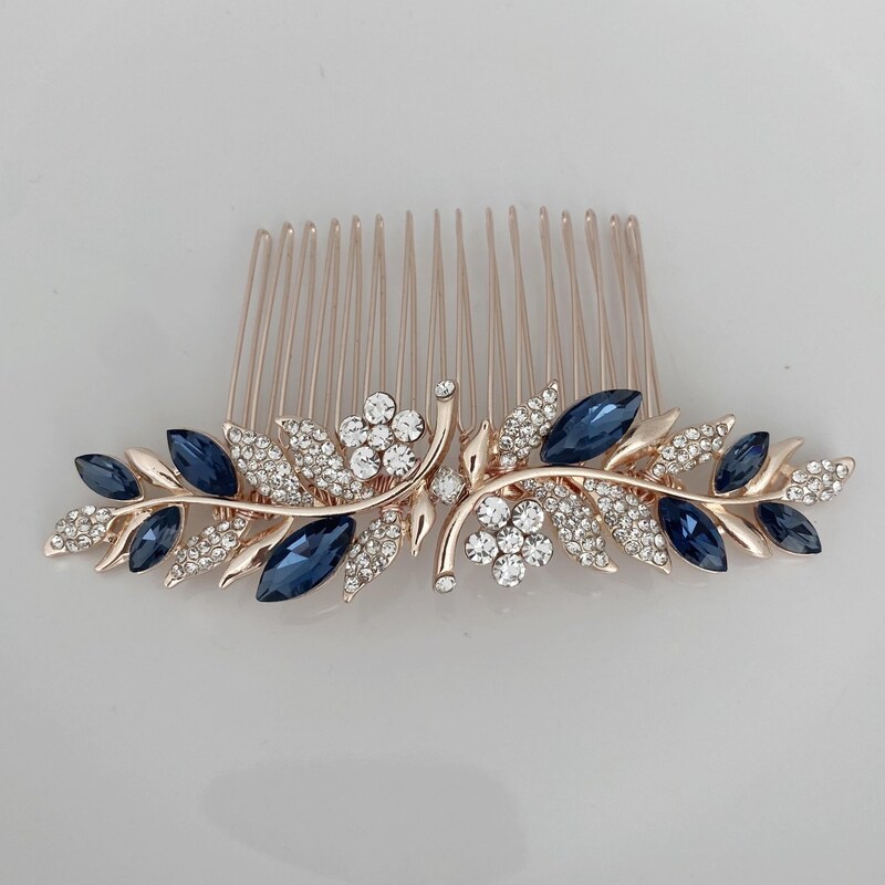 Blue Bridal Comb - Etsy