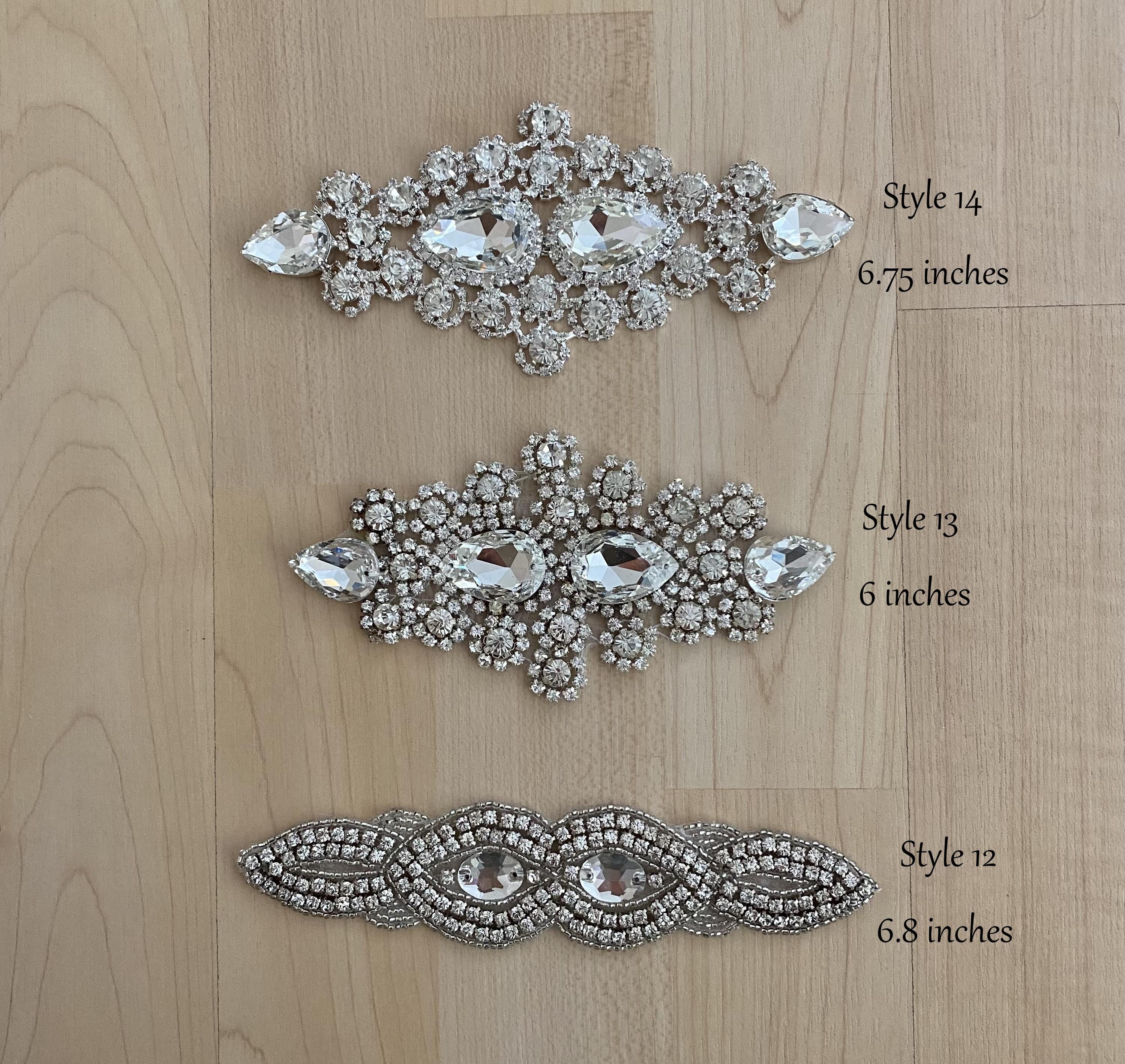 Crystal Rhinestone Decorative Applique Motif Wedding Dress ...