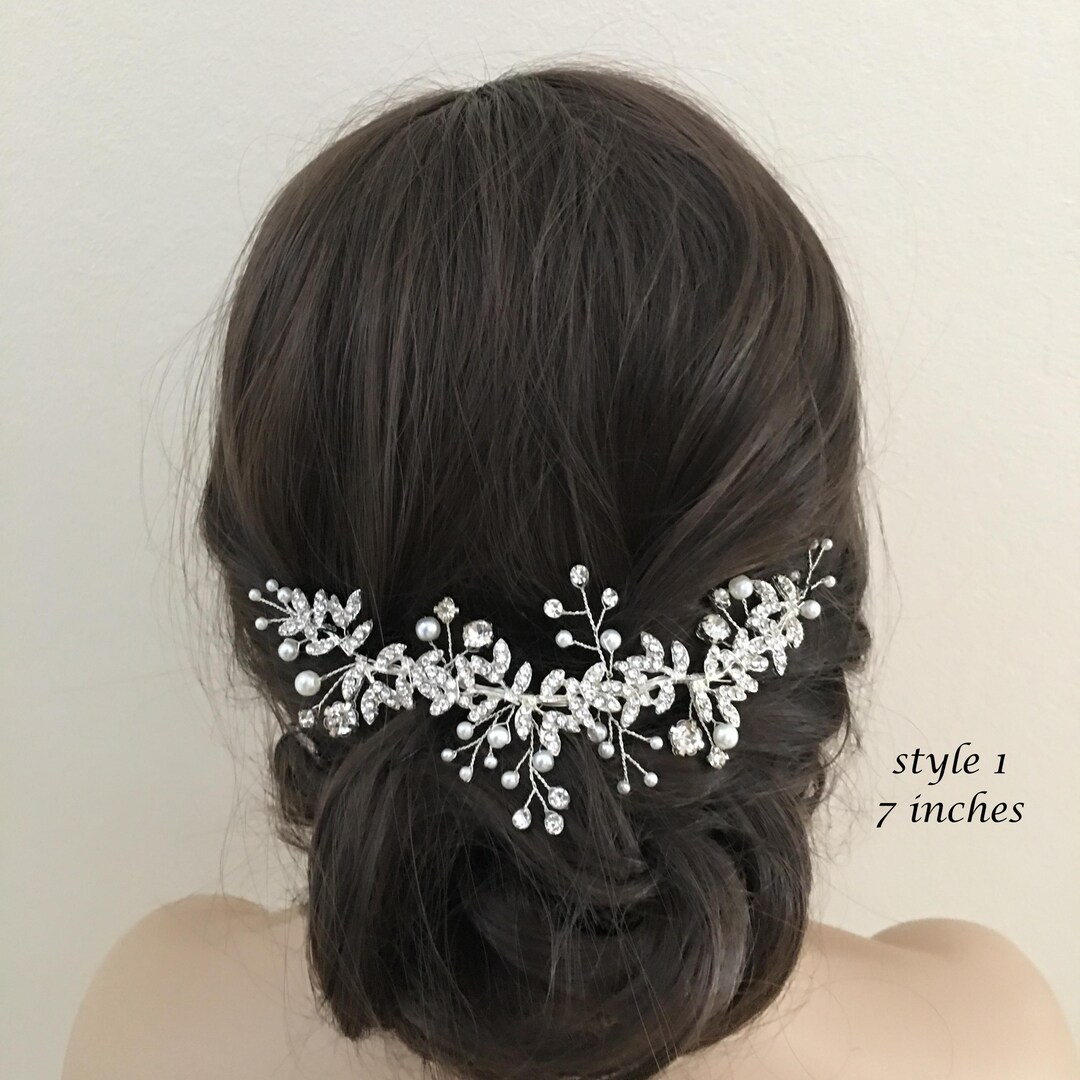 Bridal Hair Piece Wedding Headpiece Pearls Crystals Rhinestones ...